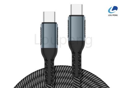 China Aluminum Alloy Connector Material Type-C USB Cable Black White Max 1.25GBs Data Transfer Speed Compatible Charging Cable for sale