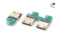 China Insertion cycle maximum 10000 HDMI Digital Audio Video Connector featuring UL94V0 LCP Black Housing designed for and digital signal transfer for sale