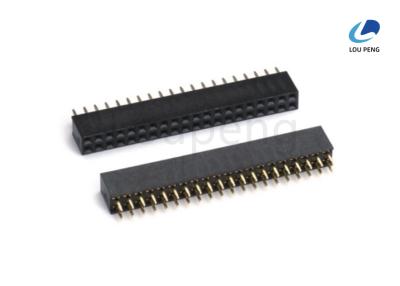 China Insulator LCP NYLON PA6T UL94V-0 Female Header Connector Featuring Brass Contact Material Temperature Range 40 ℃ to 105 ℃ for sale
