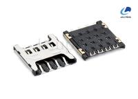 China Insulation Resistance 1000Megohms Minimum At DC 500V SIM Holder Connector Black Withstanding Voltage AC 500V Rms Durable Electrical Component for sale