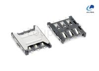 China Tablets Black SIM Holder Connector Featuring SMT Surface Mount Technology Ideal for Mobile Communication Device Assembly for sale