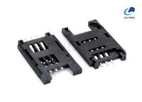 China RoHS Compliant Subscriber Identity Module Holder in Height Variants 1.5mm 1.8mm 2.0mm 2.2mm 2.5mm 3.0mm Suitable for SIM Card for sale