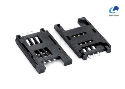 China RoHS Compliant Subscriber Identity Module Holder in Height Variants 1.5mm 1.8mm 2.0mm 2.2mm 2.5mm 3.0mm Suitable for SIM Card for sale