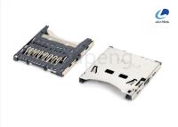 China card detect switch True Micro SD Holder Connector Contact Resistance 40 Megohms Max Card Push Insertion Out Force 0.7 to 1.20kgf ideal for secure data connection for sale