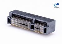 China Gold Plated MINI PCIE Connector Black Including Locking Mechanism Supporting High Speed Data and Signal Transmission for sale