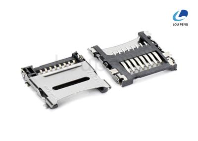 China micro pcb SD push sim card connector 8pin smt，mini sd card socket for sale