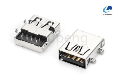China Pressure resistance test 250V AC USB Connector made with Copper Alloy and Steel Shell and Insulation Impedance 100MΩ MIN 250V DC ensuring performance for sale