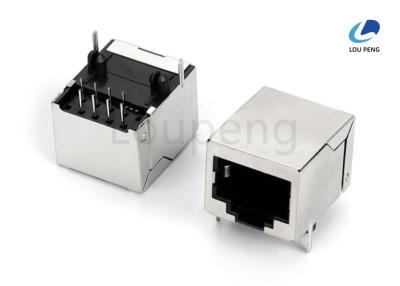 China Through Hole Mounting Type Black RJ45 LAN Connector for LAN Networking Applications and Durable Network Connections for sale