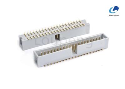 China 250V AC DC Voltage Rating IDC Socket BOX Header with PA6T UL 94V 0 Black Insulator and Insulation Displacement Contact Termination Method for sale