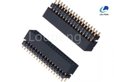 China Insulator LCP Female Header Connector Copper Alloys Contact Gold Or Tin Plating Over 40n Electrical Connection Solution for sale