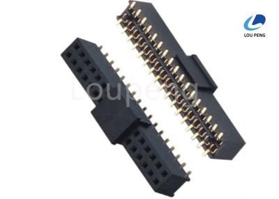 China Right Angle Female Connector Header Pin Double Row SMT Connector Operating Temperature Minus 40 to Plus 105 Degrees for sale