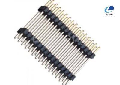 China Dielectric Withstanding AC 500V Dual Row Pin Header Connector 2.54mm Pitch Through Hole PCB Mount Electronic Component for sale