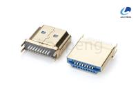 China Copper Alloy C2680 Shell Material HDMI Connector Including 1u Au Contact Finish and 30 Milliohms Max Contact Resistance for Data Transmission for sale