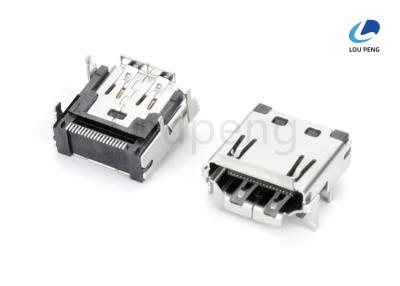China 19 PIN HDMI Connector Offering 500V AC Rms Withstanding Voltage and 1u Au Contact Finish Ensuring Long Lasting Performance for sale