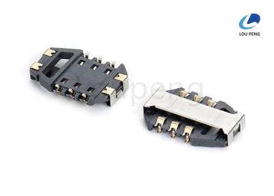 China 3Amps Current Rating SIM Holder Connector Gold Plated Contact Pitch Options 0.7mm 0.88mm 1.1mm 1.27mm 2.54mm Electrical Component for sale