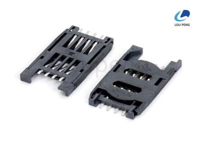 China Height 3.0mm SIM Card Holder Connector Offering Insulation Resistance 1000Megohms Minimum at DC 500V and Compact for Electronics for sale