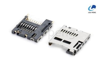 China RoHS Compliant SD Holder Connector Plastic and Metal Construction with Insulation Resistance 1000 MΩ Minimum Durable for sale