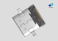 China Universal Serial Bus (USB) Shielded I/O Receptacle,type-c, Right-Angle, Mid-Mount, Surface Mount, Gold (Au) Flash over for sale