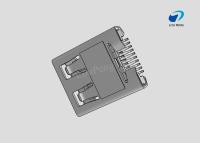 China 0.40mm Pitch Micro HDMI Connector, Right-Angle Receptacle, Surface Mount, with Through Hole Shell Tabs for sale