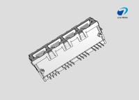 China RJ45 Connectors, RJ45, Multiple Ports, Port Matrix Configuration 1 x 4, RJ Type Jacks & Plugs for sale
