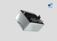 China RJ45 2-port jack Cat.5 THT angled for sale
