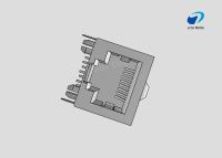 China RJ45 Connectors, RJ45, Single Port, Port Matrix Configuration 1 x 1, RJ Type Jacks & Plugs,RJ45,Side,8P8C,R/A,50u