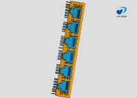 China RJ45 6-port jack Cat.5 THT angled for sale
