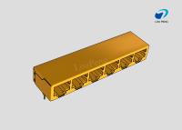 China RJ45 6-port jack Cat.5 THT angled for sale