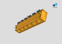 China RJ45 6-port jack Cat.5 THT angled for sale