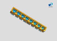 China RJ45 8-port jack Cat.5 THT angled for sale