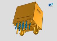 China RJ45 jack cat.5 THT vertical for sale