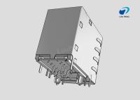 China RJ45 Connectors, RJ45 with Integrated Magnetics, Multiple Ports, Port Matrix Configuration 2 x 1, RJ Type Jacks & Plugs for sale