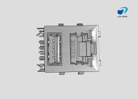 China RJ45 network port, 8P8C type, twin design, without indicator light for sale