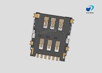 China SIM Connectors, SIM Card Connectors, 2FF mini SIM Compatible Card, 6 Position, 2.54mm [.1in] Centerline,SMT for sale