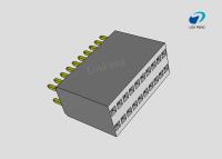 China Female header, PCB Mount Receptacle, Vertical, Board-to-Board, 2X10 Position, 2.54mm Pitch, Shrouded, Gold Flash, DIP for sale