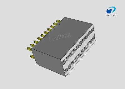 China Female header, PCB Mount Receptacle, Vertical, Board-to-Board, 2X10 Position, 2.54mm Pitch, Shrouded, Gold Flash, DIP for sale