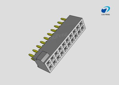 China Female header, PCB Mount Receptacle, Vertical, Board-to-Board, 2X10 Position, 2.0mm Pitch, Shrouded, Gold Flash, DIP for sale