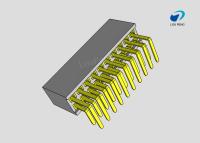 China Female header, PCB Mount Receptacle, Vertical, Board-to-Board, 20 Position, 2.0mm Pitch, Shrouded, Gold Flash, 90 degree for sale