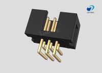 China IDC Header connector,  PCB Mount Receptacle, Board-to-Board, 2X3 Position, 2.54mm Pitch, Gold Flash, Right angle for sale