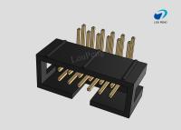 China IDC Header connector, PCB Mount Receptacle, Board-to-Board, 2X6 Position, 2.54mm Pitch, Gold Flash, Right angle for sale