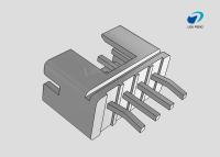 China PCB Mount Header, vertical, Wire-to-Board, 4 Position, 2.54mm Pitch, Tin, Natural Housing Color, Shrouded / Solid for sale