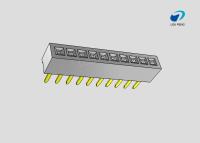China Female header, PCB Mount Receptacle, Vertical, Board-to-Board, 10 Position, 2.0mm Pitch, single row, Gold Flash, DIP for sale