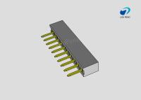 China Female header, PCB Mount Receptacle, Vertical, Board-to-Board, 10 Position, 2.0mm Pitch, single row, Gold Flash, DIP for sale