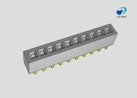 China Female header, PCB Mount Receptacle, right angle, Board-to-Board, 10 Position, 1.27mm Pitch, single row, Gold Flash, SMT for sale