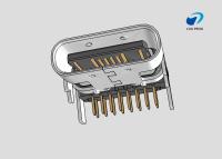 China Universal Serial Bus (USB) Shielded I/O Receptacle,type-c connector, 16Pin, Surface Mount, Gold (Au) Flash over, DIP for sale