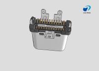 China Universal Serial Bus (USB) Shielded I/O Receptacle,type-c connector, 24Pin, Gold (Au) Flash over, Vertical, SMD for sale