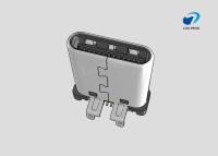 China Universal Serial Bus (USB) Shielded I/O Receptacle,type-c connector, 24Pin, Gold (Au) Flash over, Vertical, SMD for sale