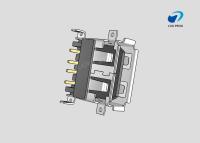 China USB connector 2.0 4PIN AF 90 °  BOTH SIDES FIXED PIN IS STRAIGHT AND SMD FOOT for sale
