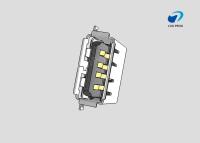 China USB connector 2.0 4PIN AF 90 °  BOTH SIDES FIXED PIN IS STRAIGHT AND SMD FOOT for sale