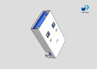 China 3.0 USB connector 4PIN AF SMT  BLUE BOTH SIDES FIXED PIN IS STRAIGHT FOOT Gold-Plated for sale